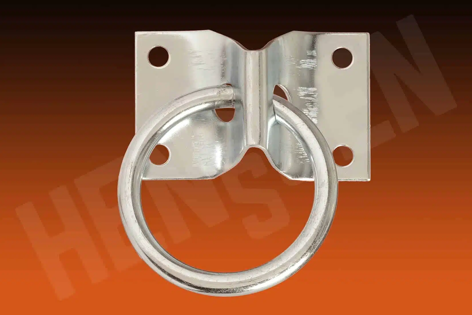 Hitching Ring with 4-Hole Mounting Plate - Henssgen Hardware